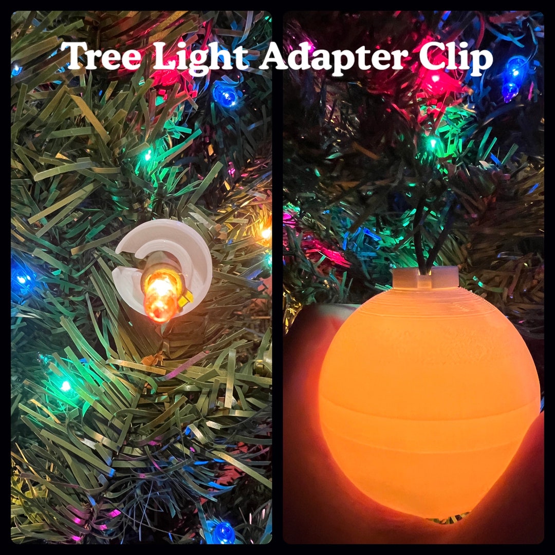 Christmas Tree Light Adapter for 3d Printed Ornament Ball - 6 Pack of ...