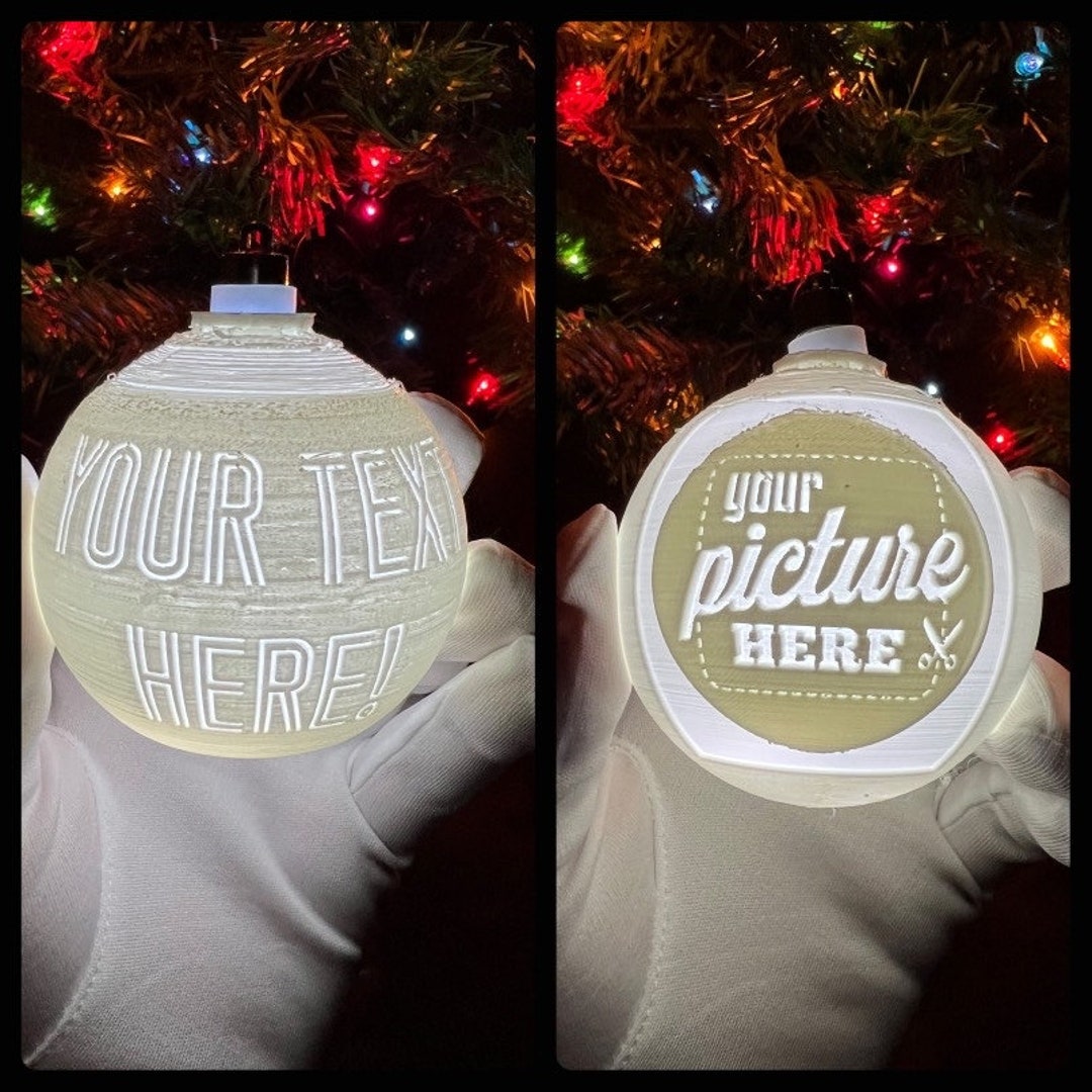 Custom 3D Printed Personalized Christmas White or Multicolor Ornament ...