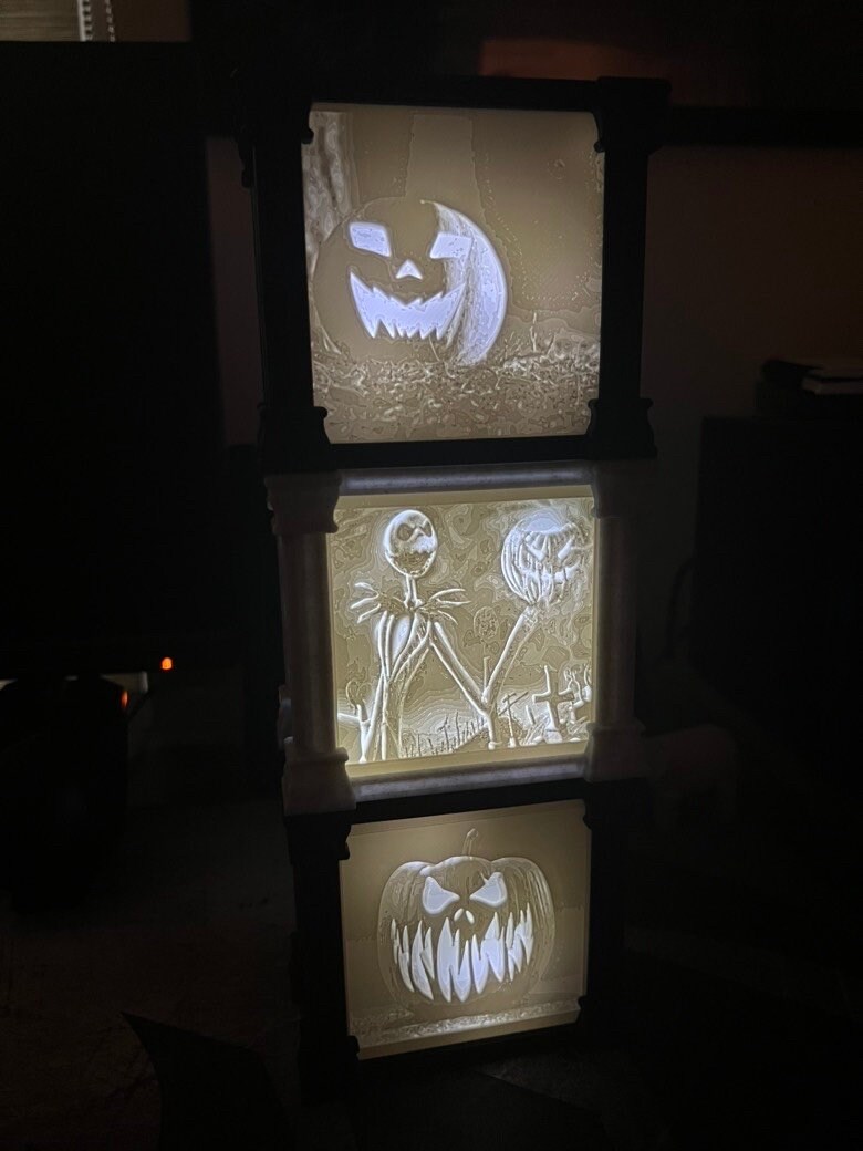 3D Printed Picture Box/custom Made Pictures/halloween Light Box ...