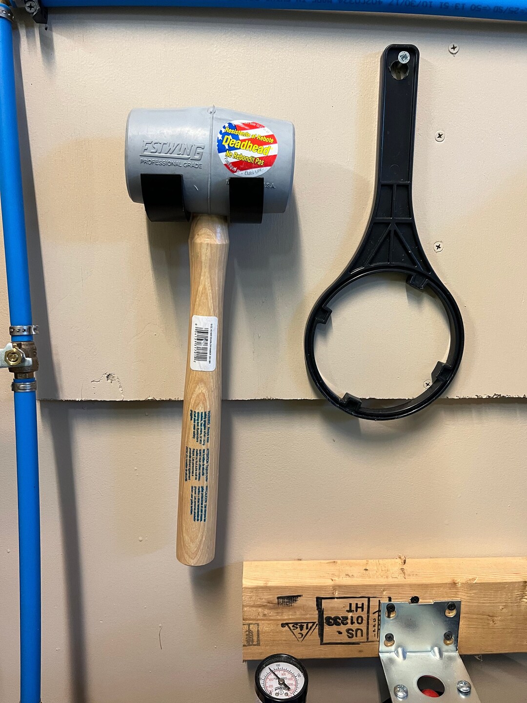 Estwing Deadhead Mallet Wall Mount/ Wall Hanger/ Hammer Mount/ Rubber ...