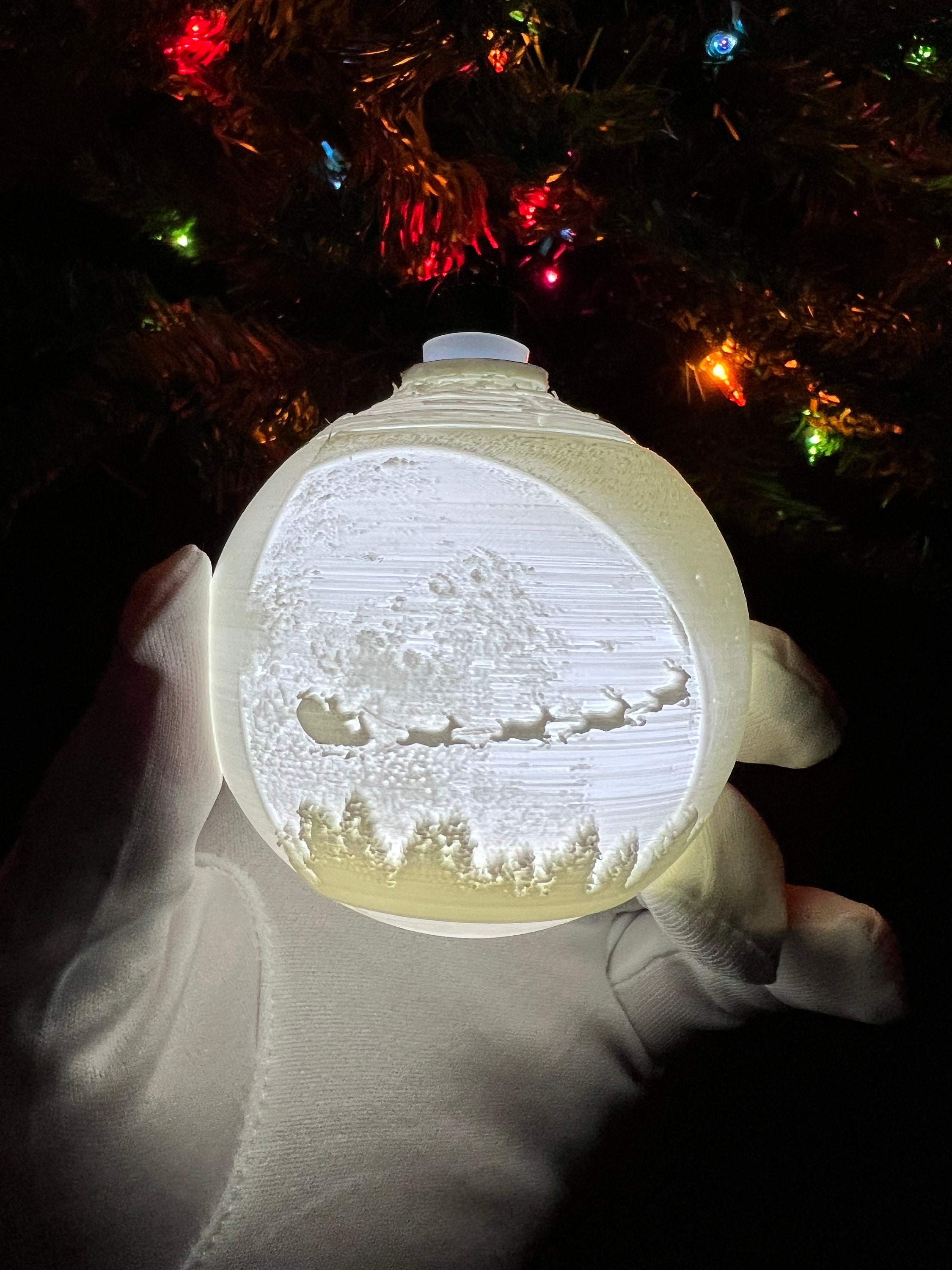 Custom 3D Printed Personalized Christmas White or Multicolor Ornament Ball/christmas Gift ...