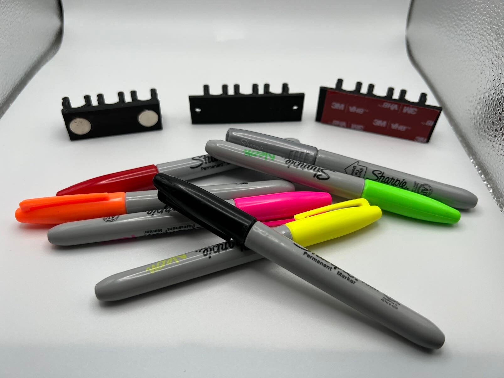 Sharpie Holder/mount/clip, Magnetic Mount, Screw Mount or Double Sided ...