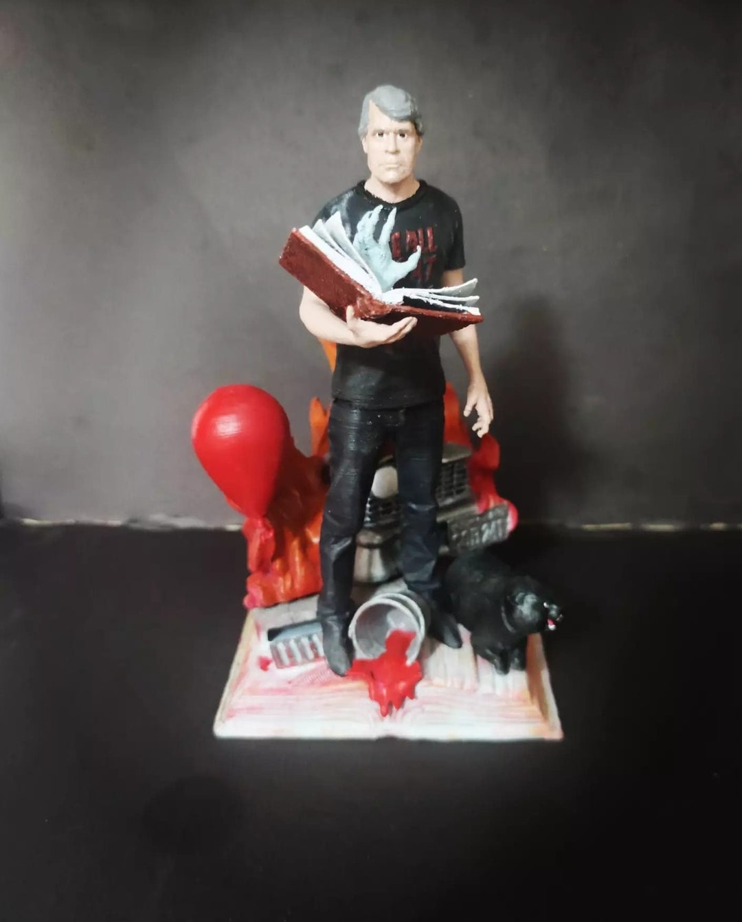 Stephen King Figure/statue / Free Shipping / Hand Painted / 3D - Etsy