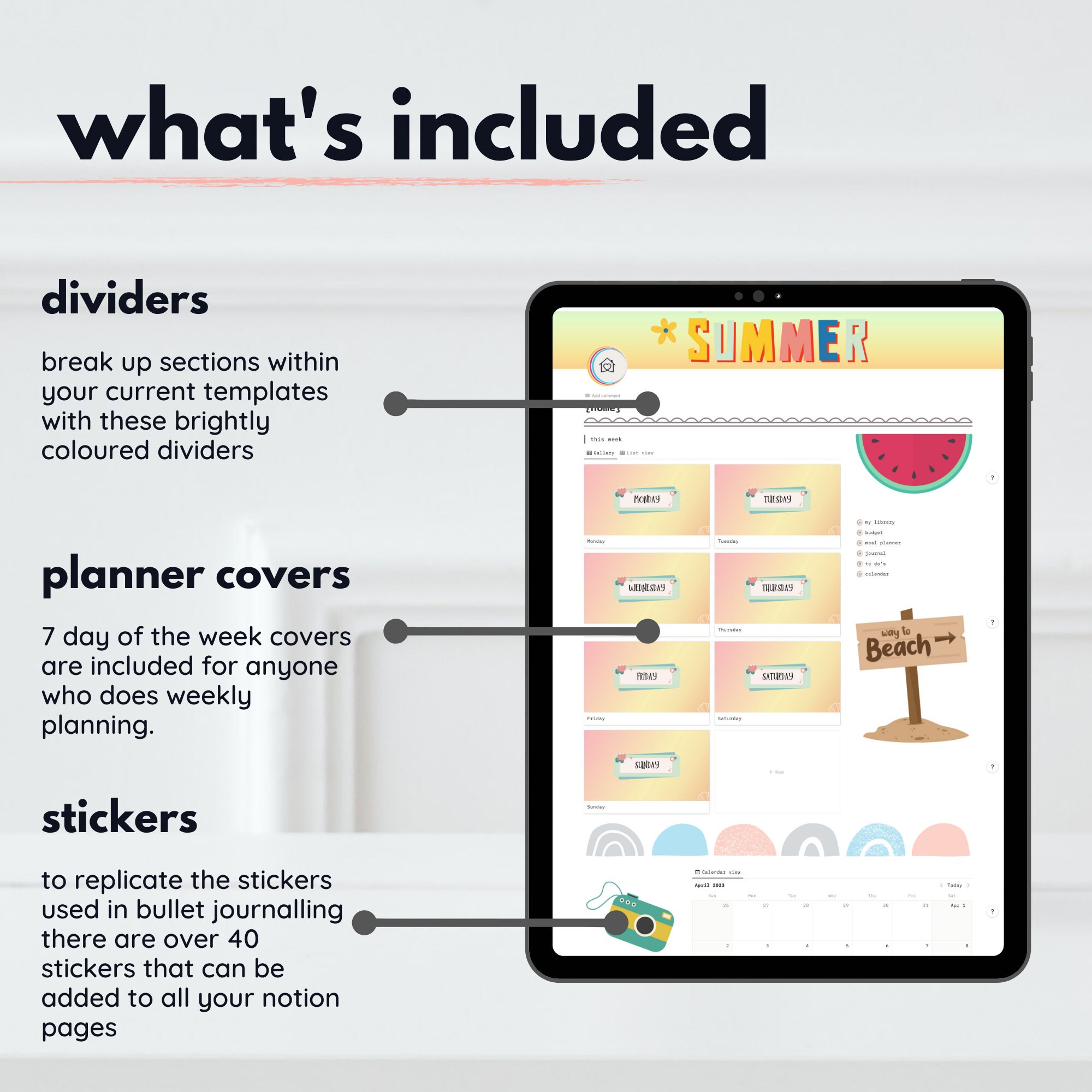 Summer Notion Customization Bundle Notion Covers Notion Icons Notion ...