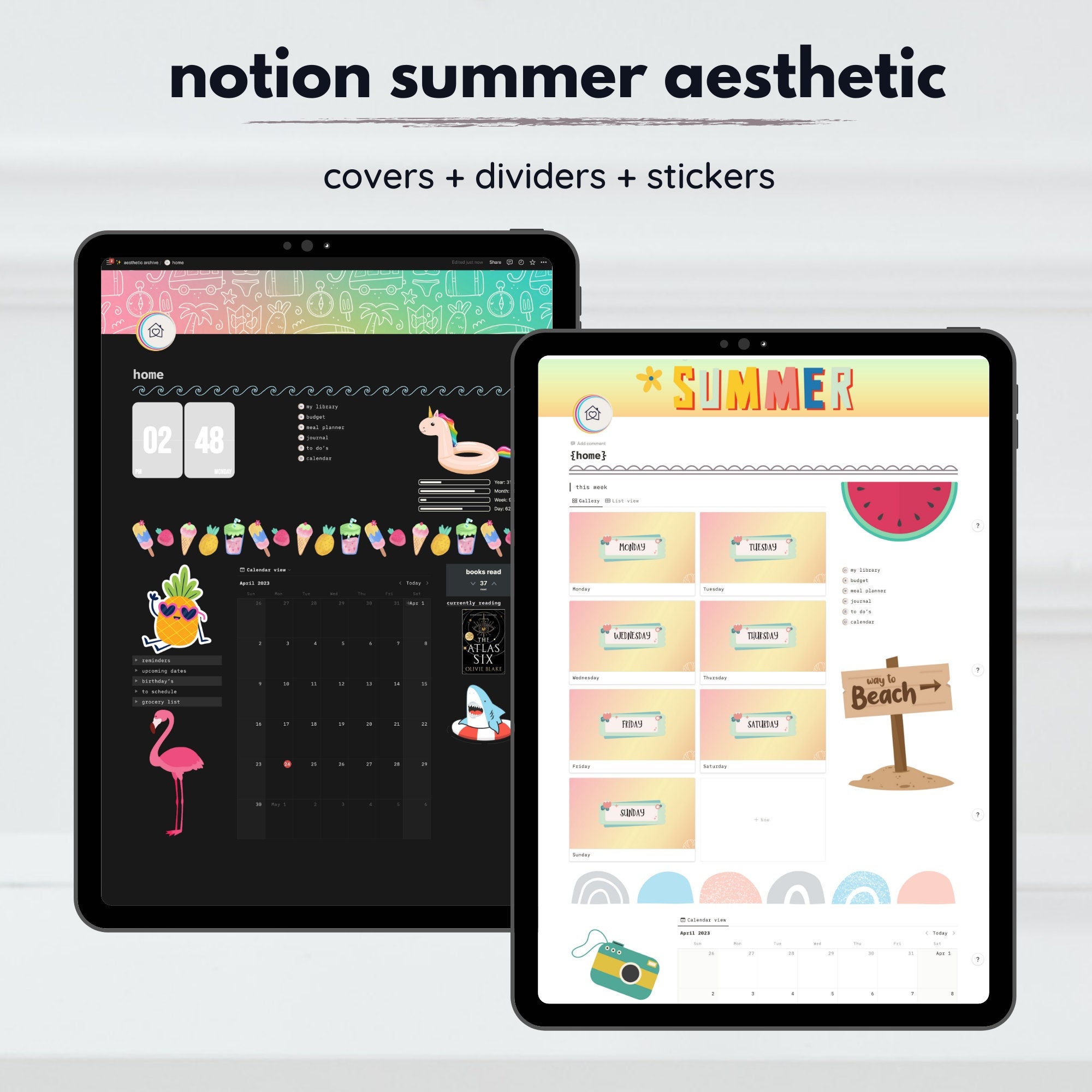 Summer Notion Customization Bundle Notion Covers Notion Icons Notion ...