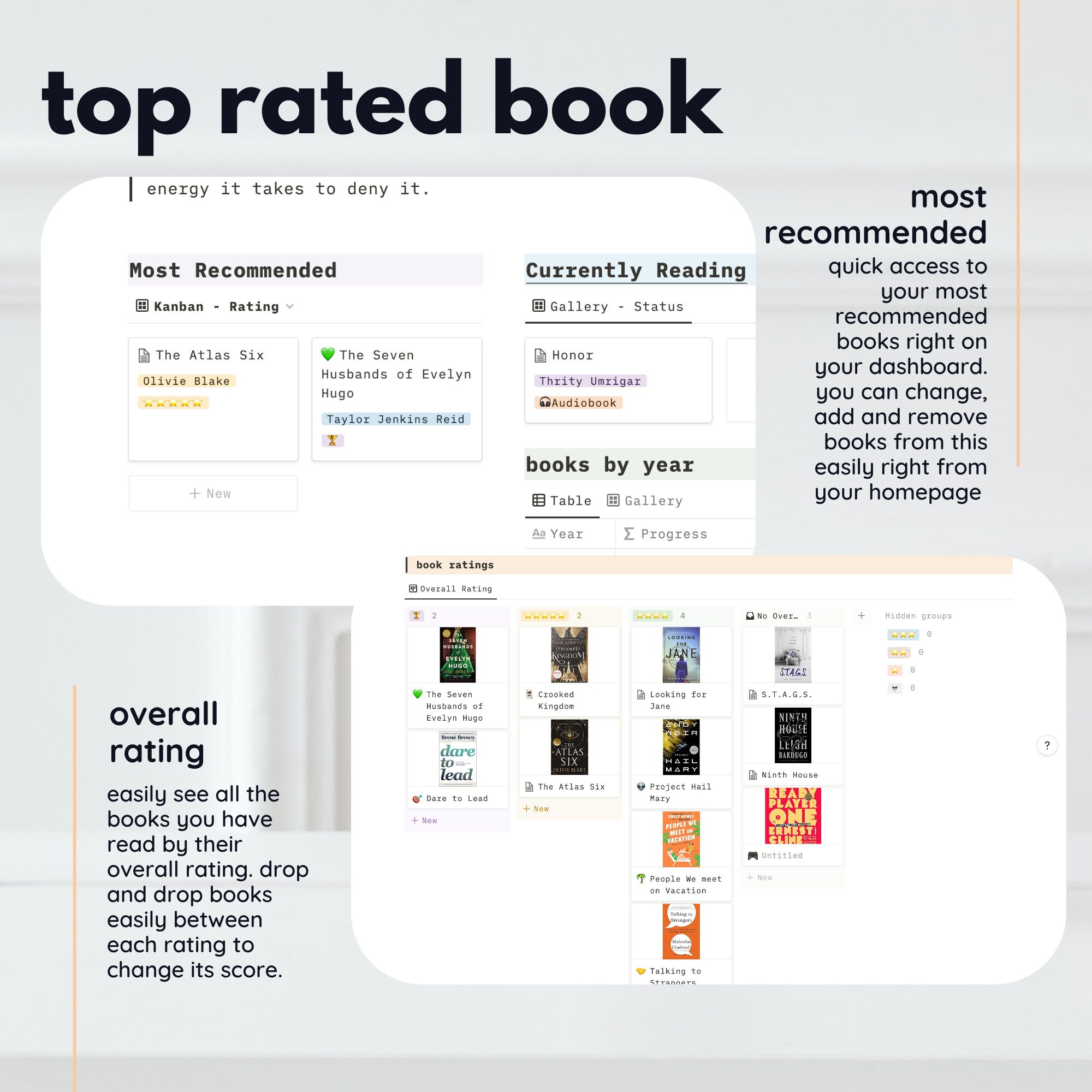 Notion Template Reading Journal Notion Book Tracker Notion Dashboard ...