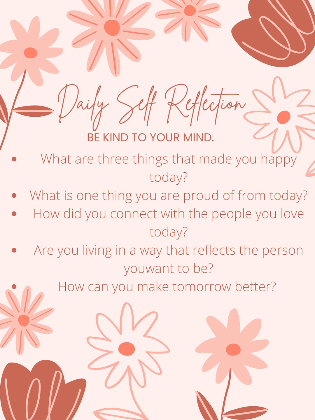 Digital Download, Self Reflection, Self Care, Journal, Mental Health ...