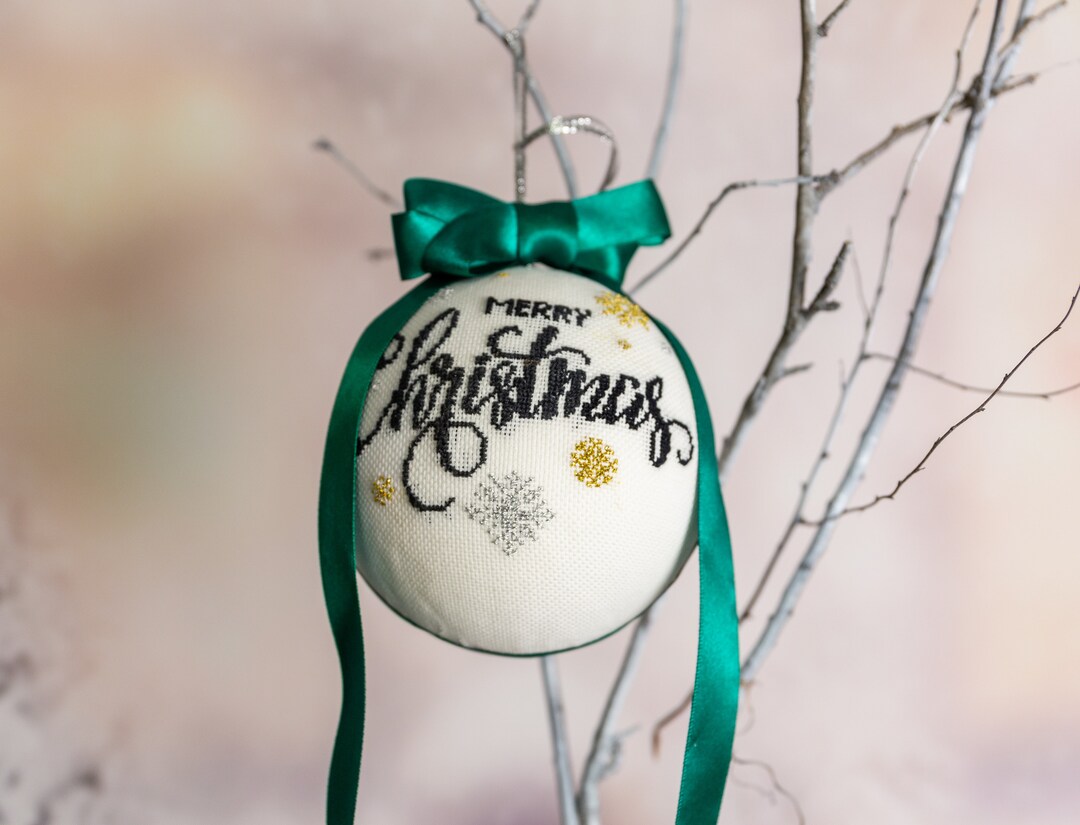 Christmas Baubles Sewn Onto Gauze,a Unique Gift That Remains a Memory ...