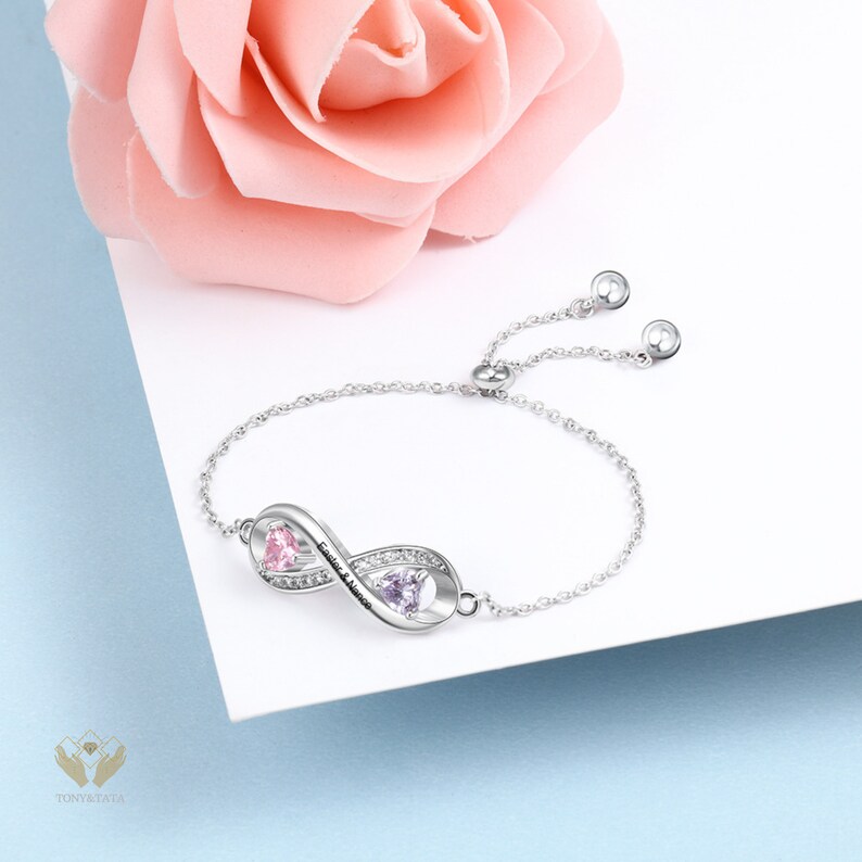 Two Name Custom Bracelet • Friendship Bracelet • Infinity Jewelry ...