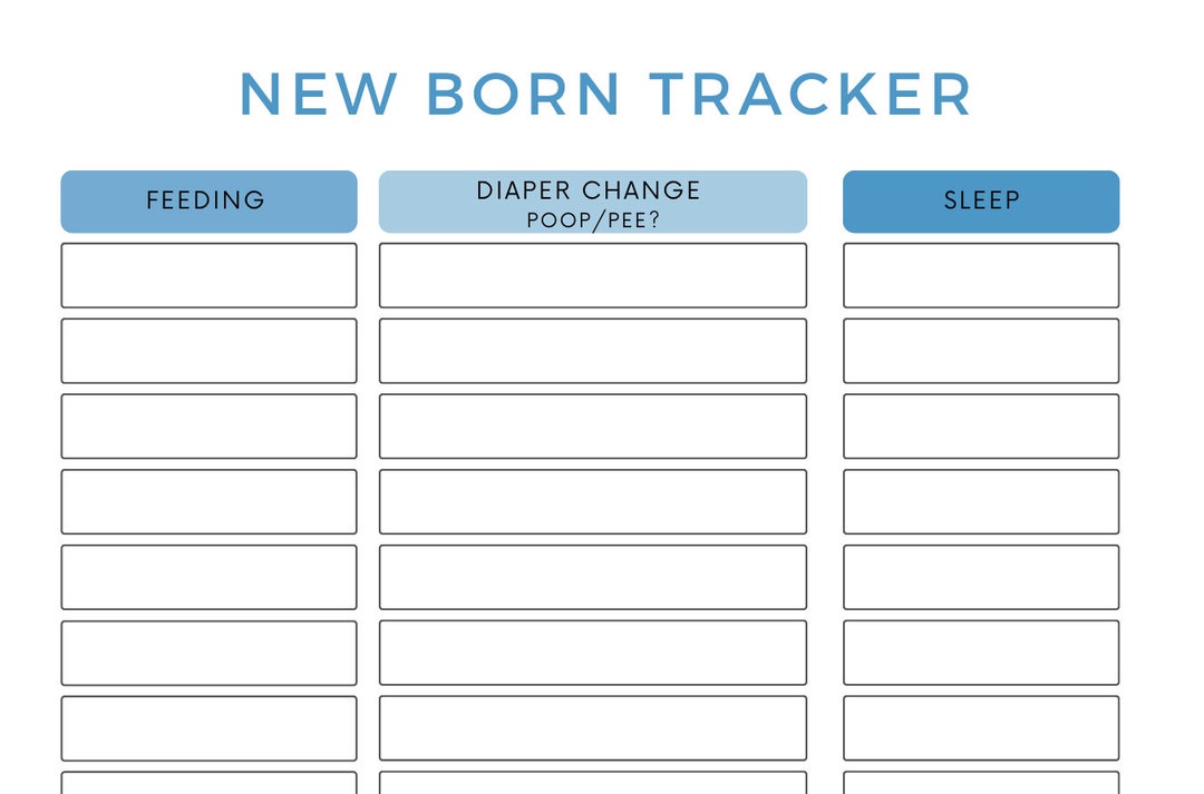 New Born Tracker - Diaper Change/feeding/sleep - Etsy