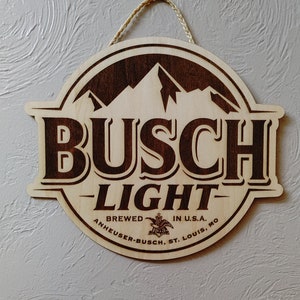 Busch Light Laser Engraved Wall Decor - Etsy