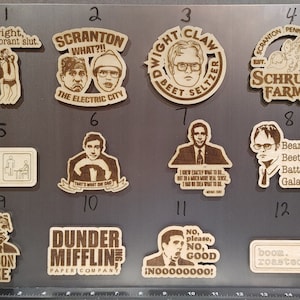 The Office Laser Eut & Engraved Magnet Collection - Etsy