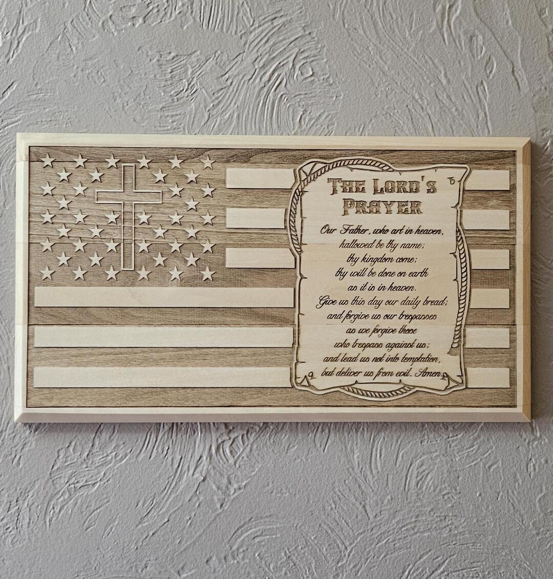 The Lord's Prayer, Hand Crafted Laser Engraved Wall Decor - Etsy