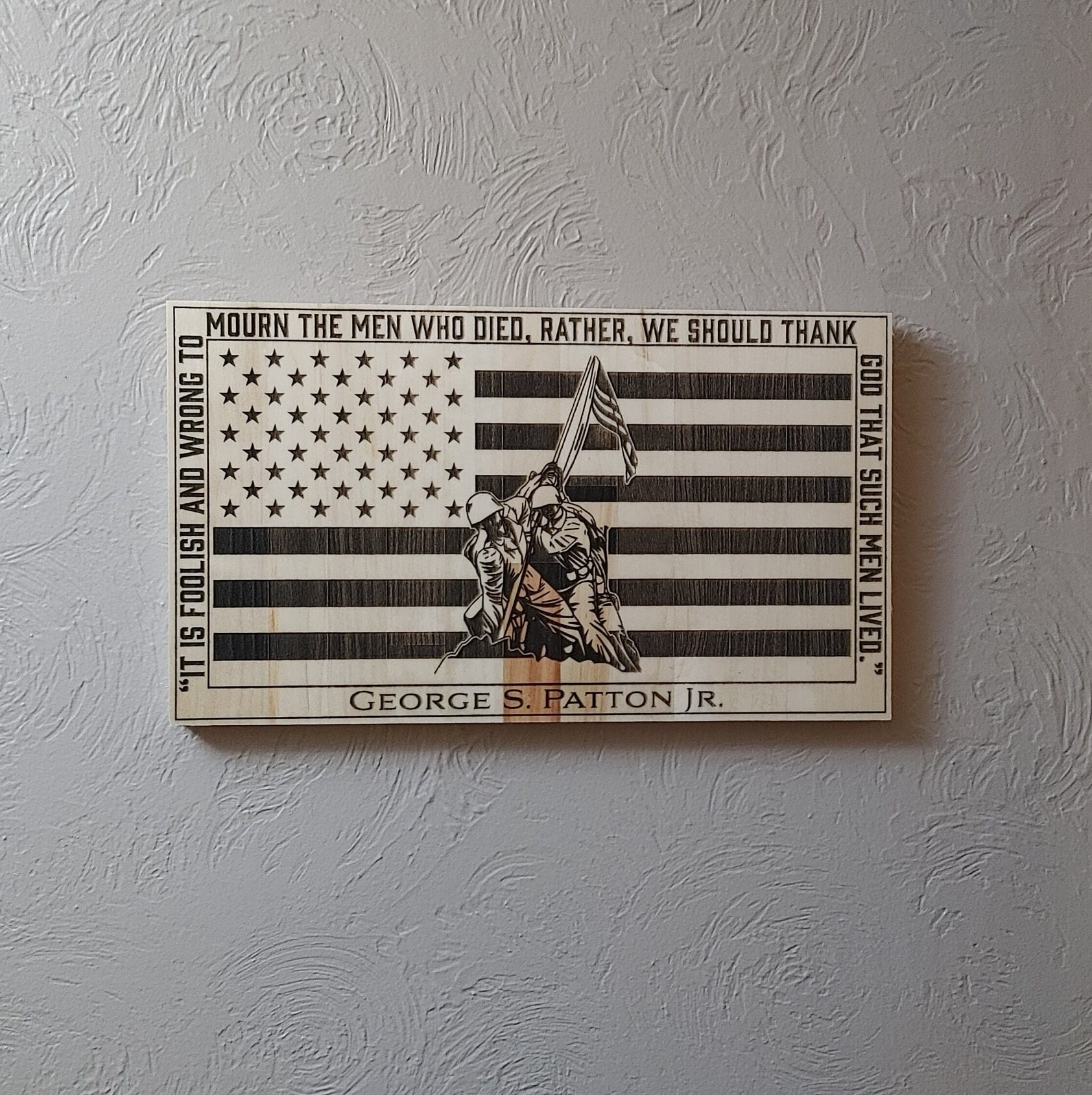 George S Patton Hand Crafted Laser Engraved Wall Decor - Etsy