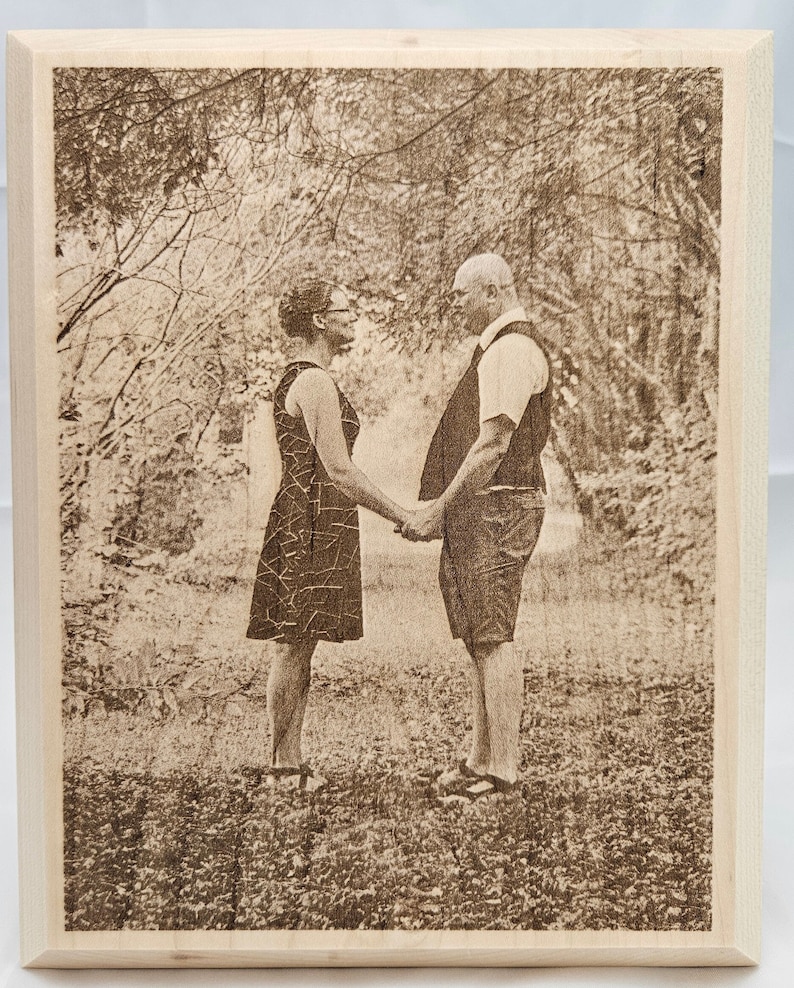 Laser Engraved Photo, Custom Wood Etched Photo - Etsy