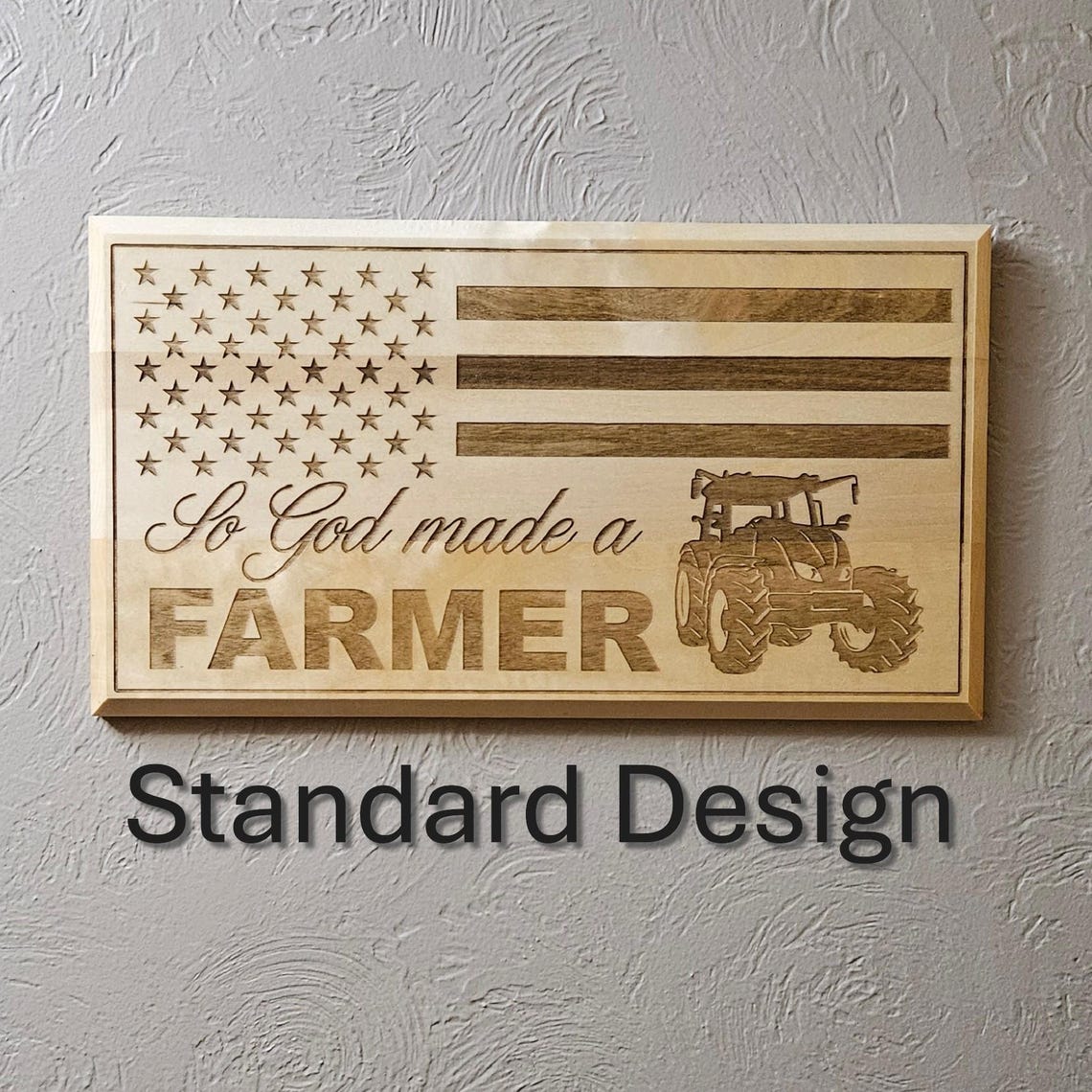So God Made a Farmer, Hand Crafted Laser Engraved Wall Decor - Etsy