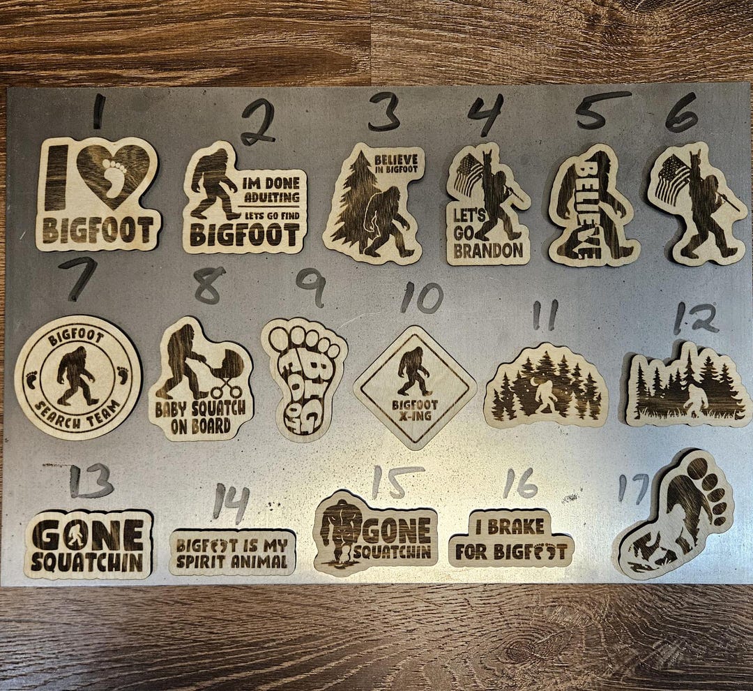 Bigfoot / Sasquatch Laser Cut Wood Magnet / Ornament Collection - Etsy
