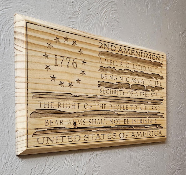 1776 2nd Amendment Hand Crafted Laser Engraved Wall Decor - Etsy
