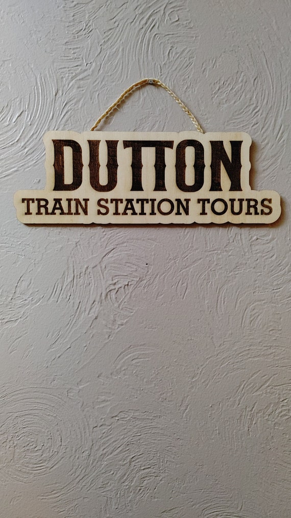 Yellowstone Dutton Train Station Tours Laser Engraved Wall - Etsy