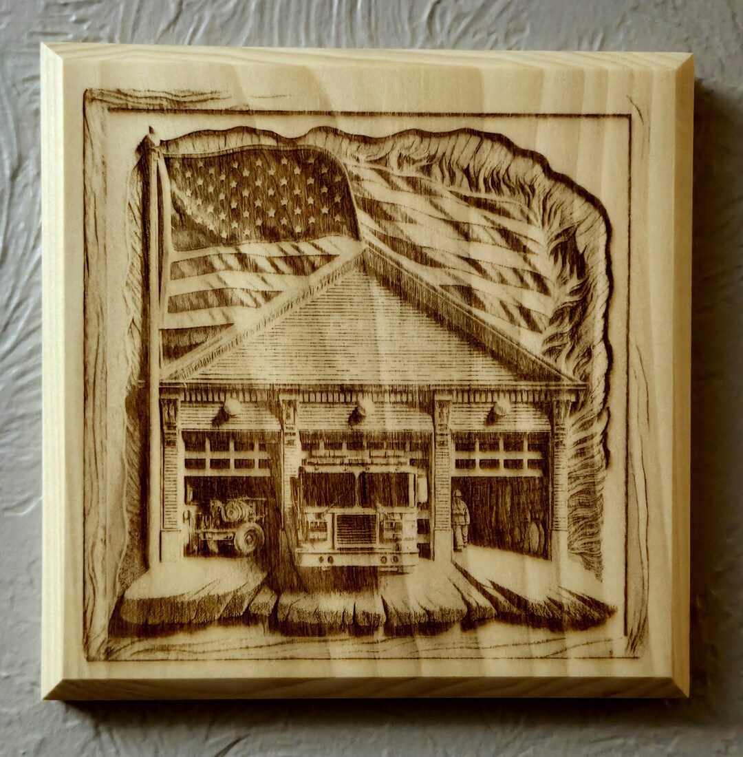 Fire Station Laser Engraved Wall Decor - Etsy