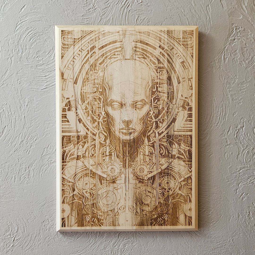 Biomechanical Man, Laser Engraved Wall Decor - Etsy
