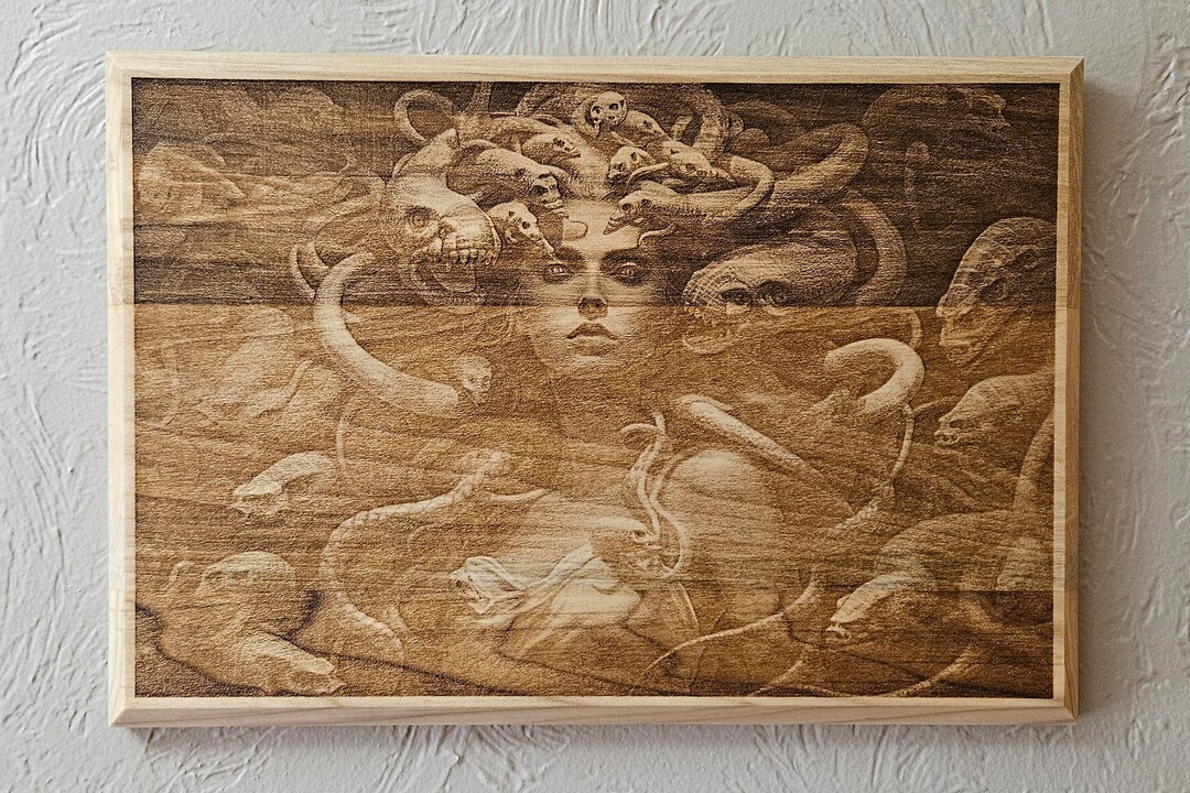 Medusa, 3D Effect Laser Engraved Wall Decor - Etsy