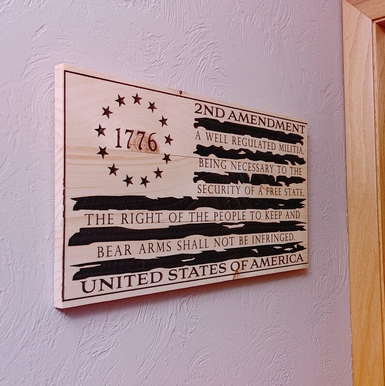 1776 2nd Amendment Hand Crafted Laser Engraved Wall Decor - Etsy