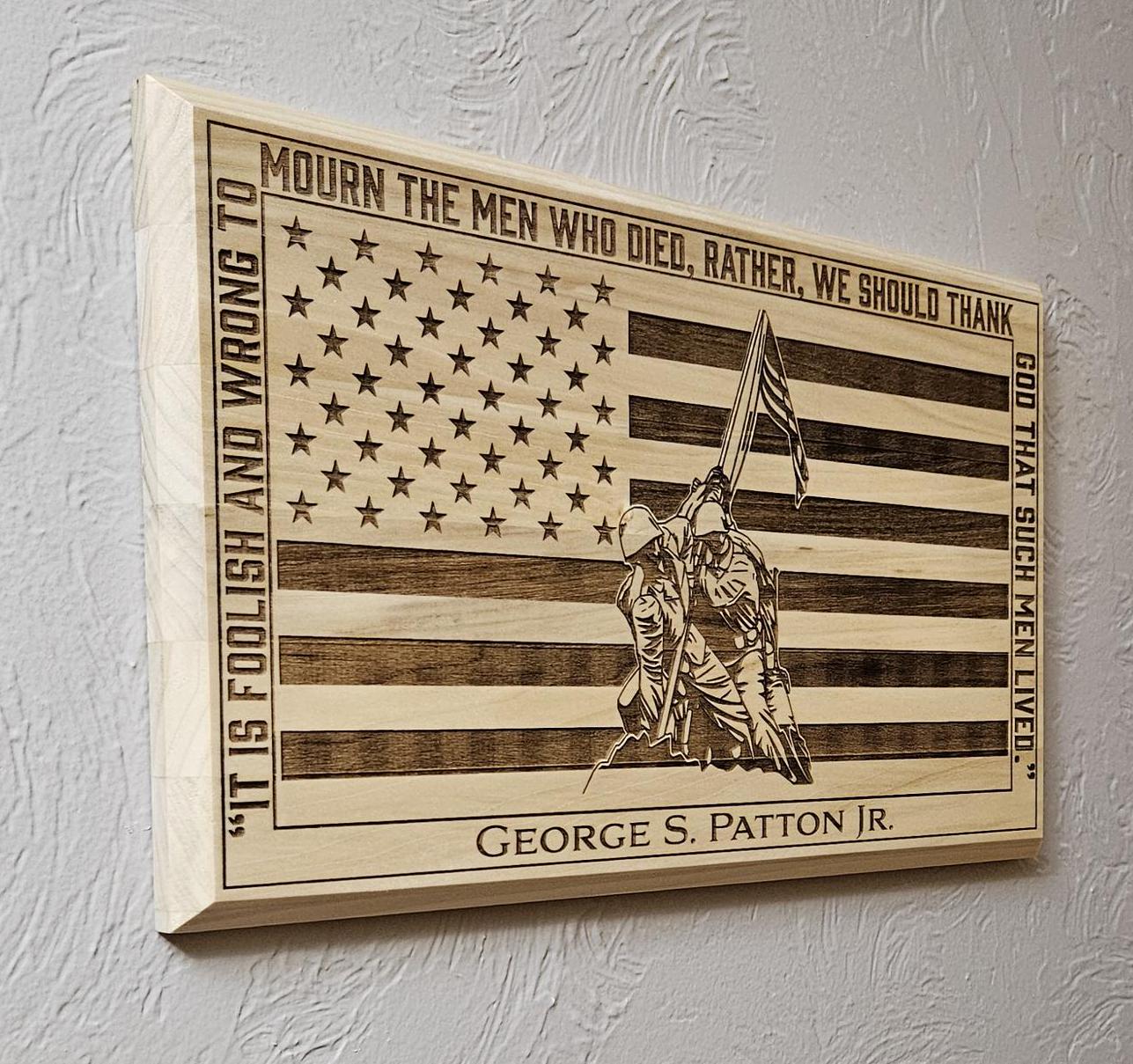 George S Patton Hand Crafted Laser Engraved Wall Decor - Etsy