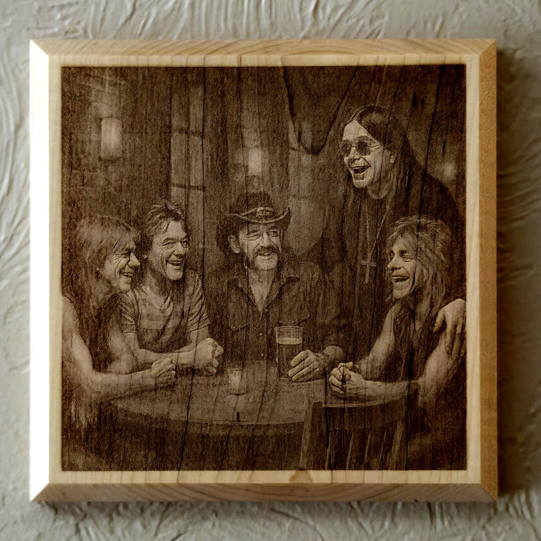 Legends of Rock Watercolor Print Laser Engraved Wall Decor - Etsy
