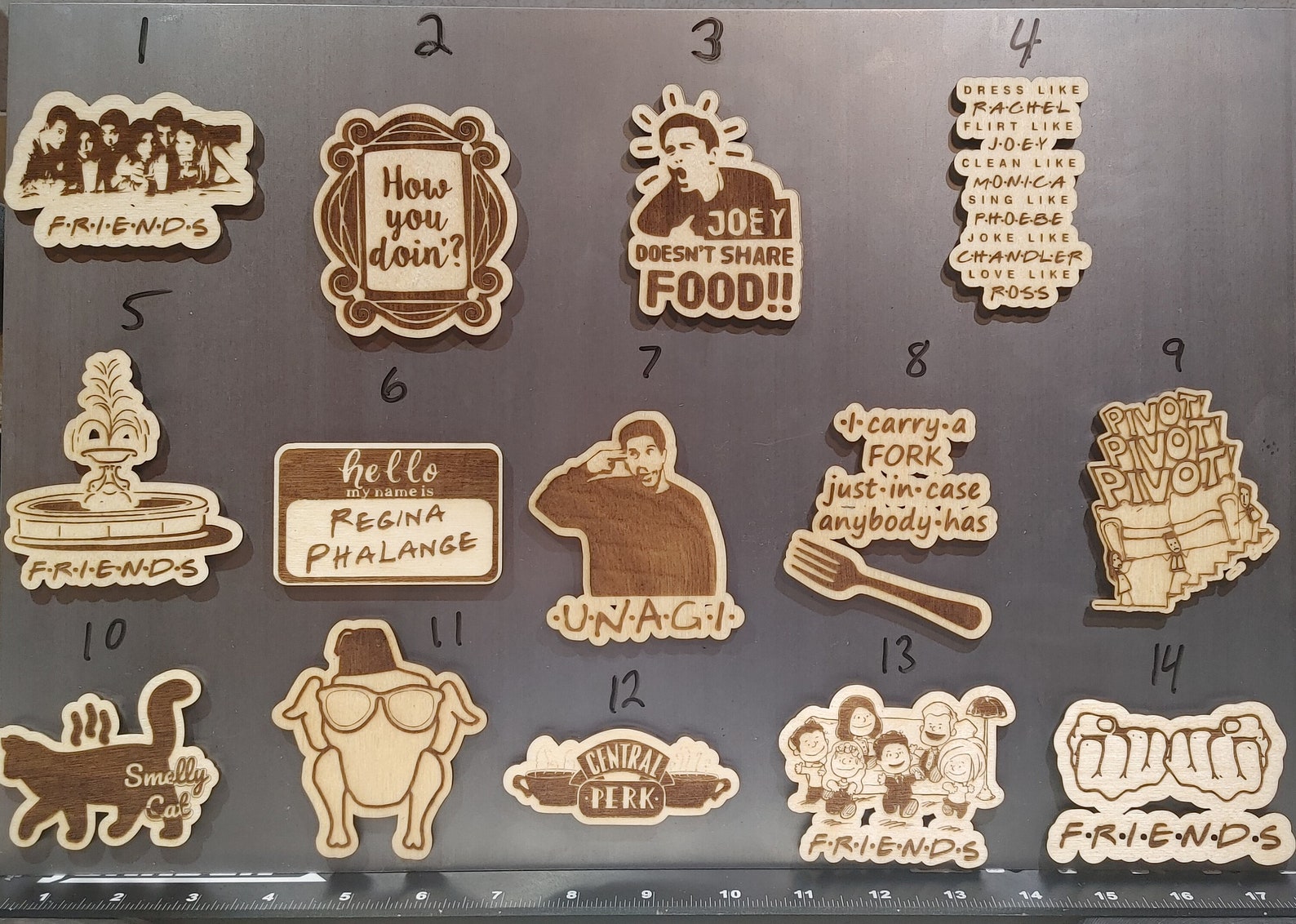 FRIENDS Laser Engraved Magnet Collection - Etsy