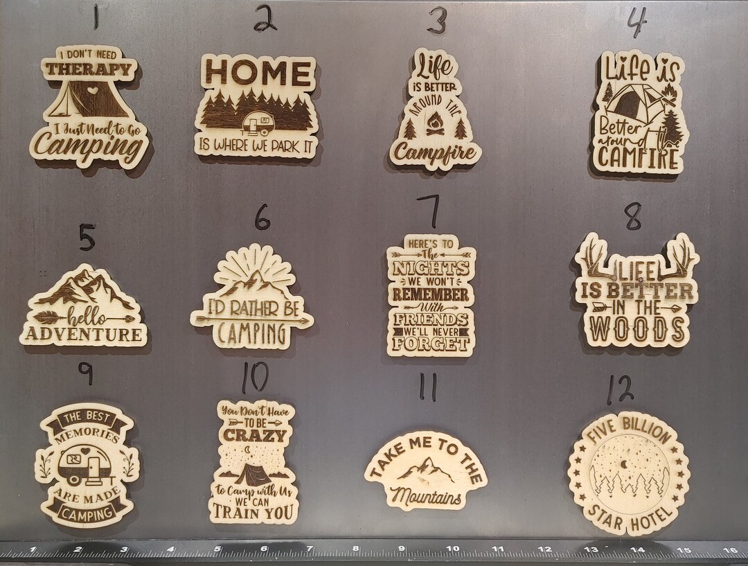 Camping Collection Laser Engraved Magnets - Etsy