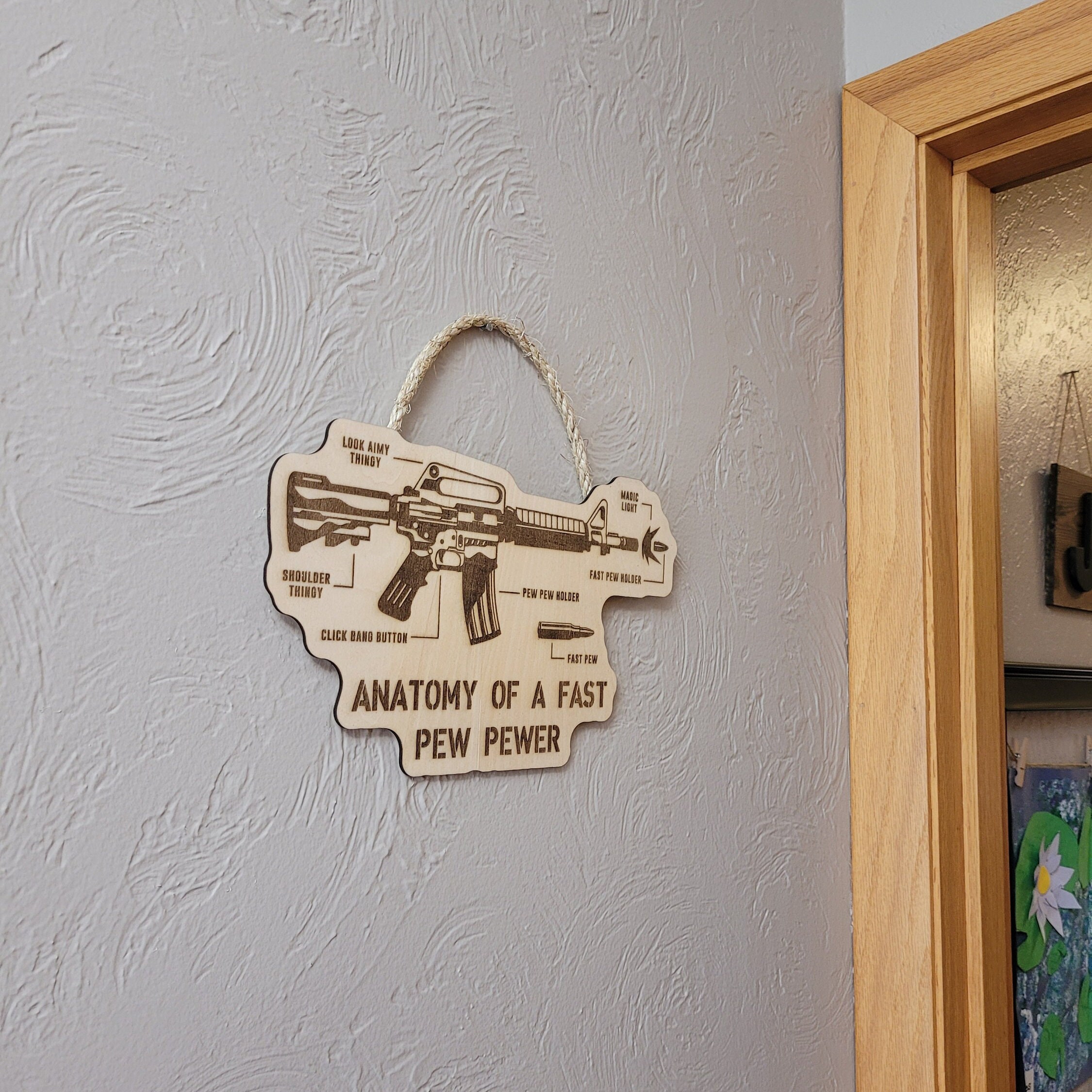 Anatomy of a Fast Pew Pewer Laser Engraved Wall Decor - Etsy