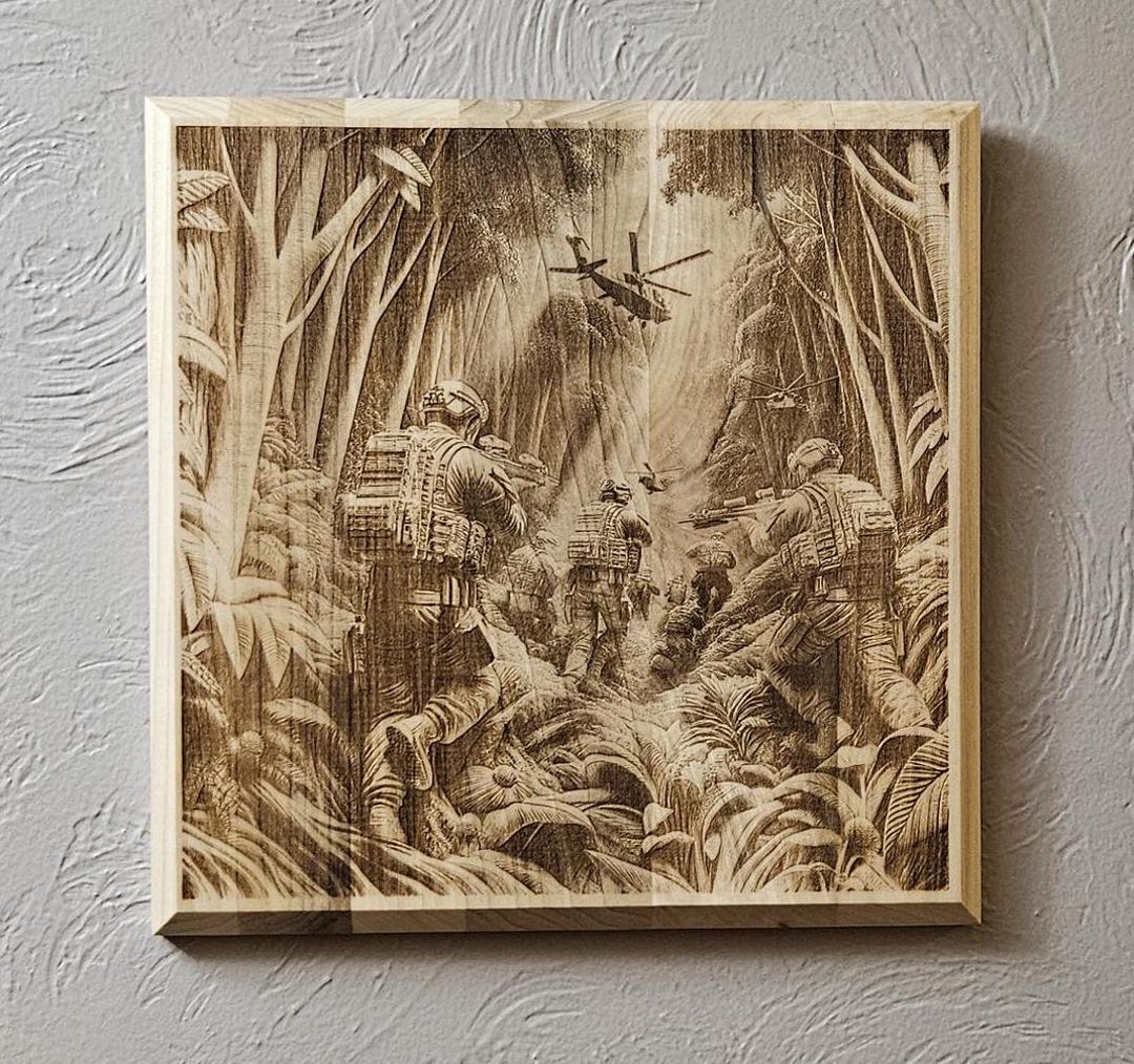 Special Forces Jungle Extraction, Laser Engraved Wall Decor - Etsy