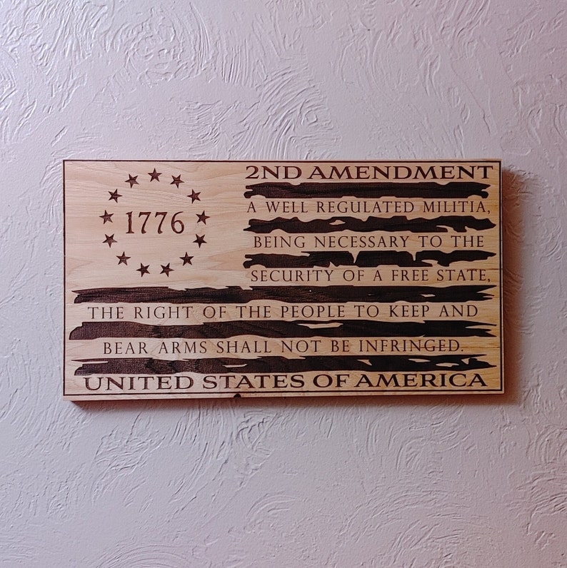 1776 2nd Amendment Hand Crafted Laser Engraved Wall Decor - Etsy
