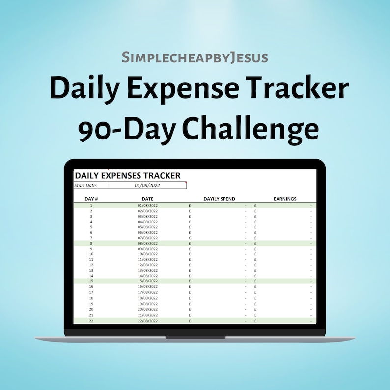 Digital Expense Tracker | Budget Spreadsheet | Savings Excel Template ...