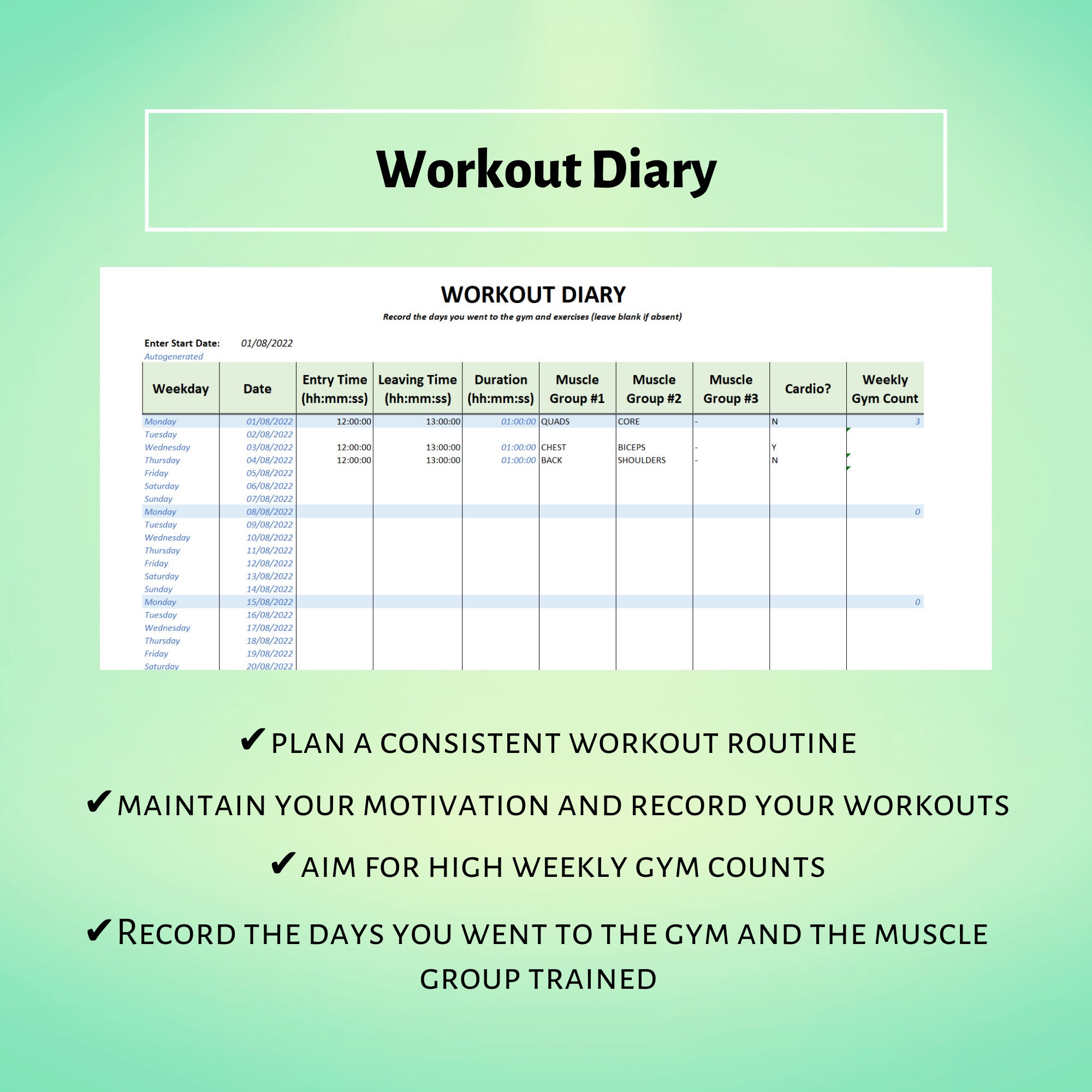 The Gym Planner: A Simple, Affordable, and Effective Tool for Tracking ...