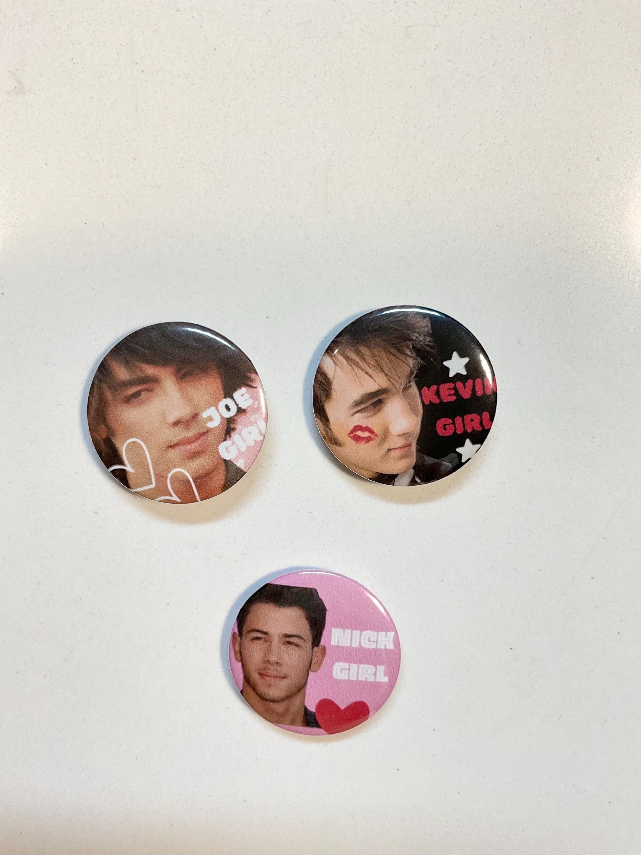 Boy Band Bros Fan Buttons-joe, Nick, Kevin Pinback Badges | Jonas for ...