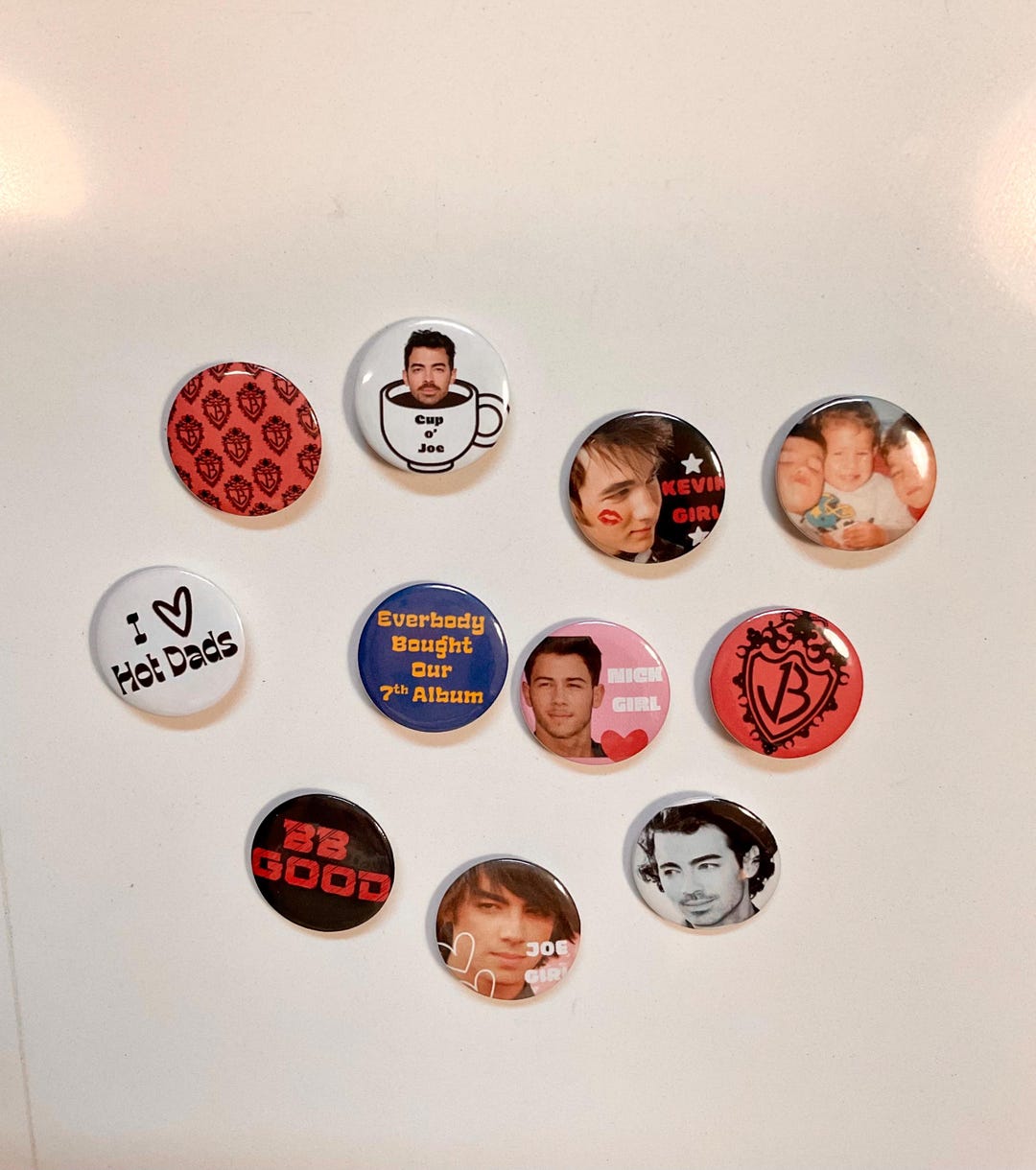 Boy Band Bros Fan Buttons-joe, Nick, Kevin Pinback Badges | Jonas for ...