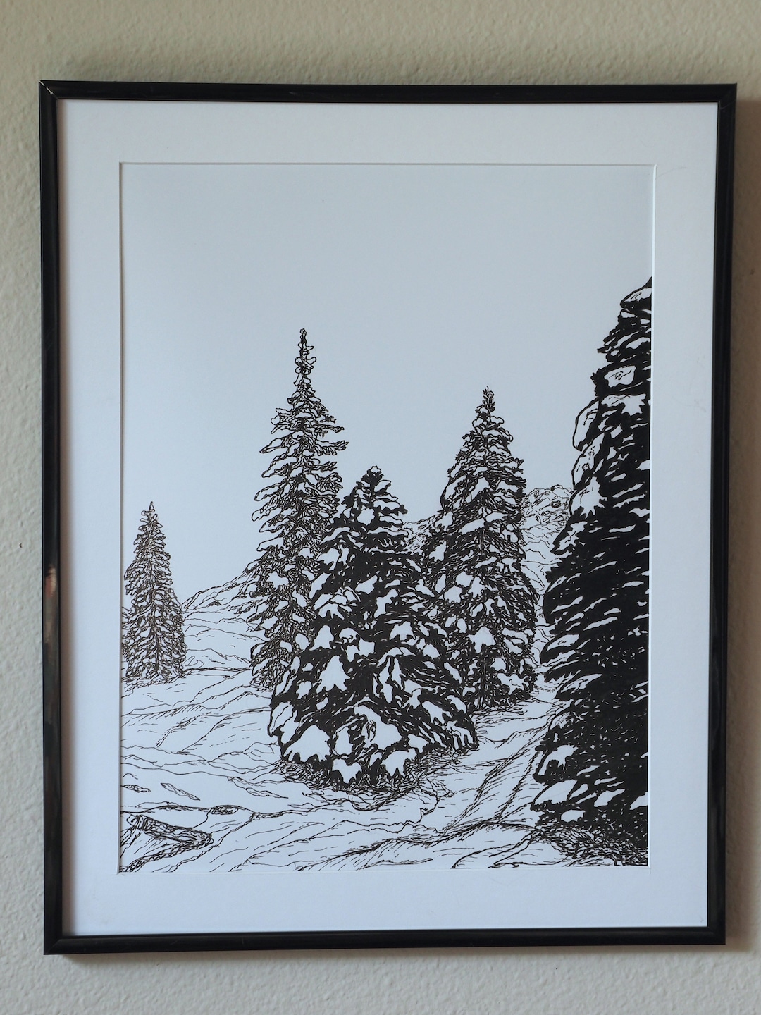 Subalpine Fir, Pen and Ink Drawing, Downloadable Art, Printable ...