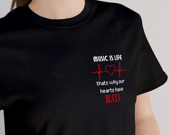 MUSIC is Life That's Why Our Hearts Have Beats - Etsy