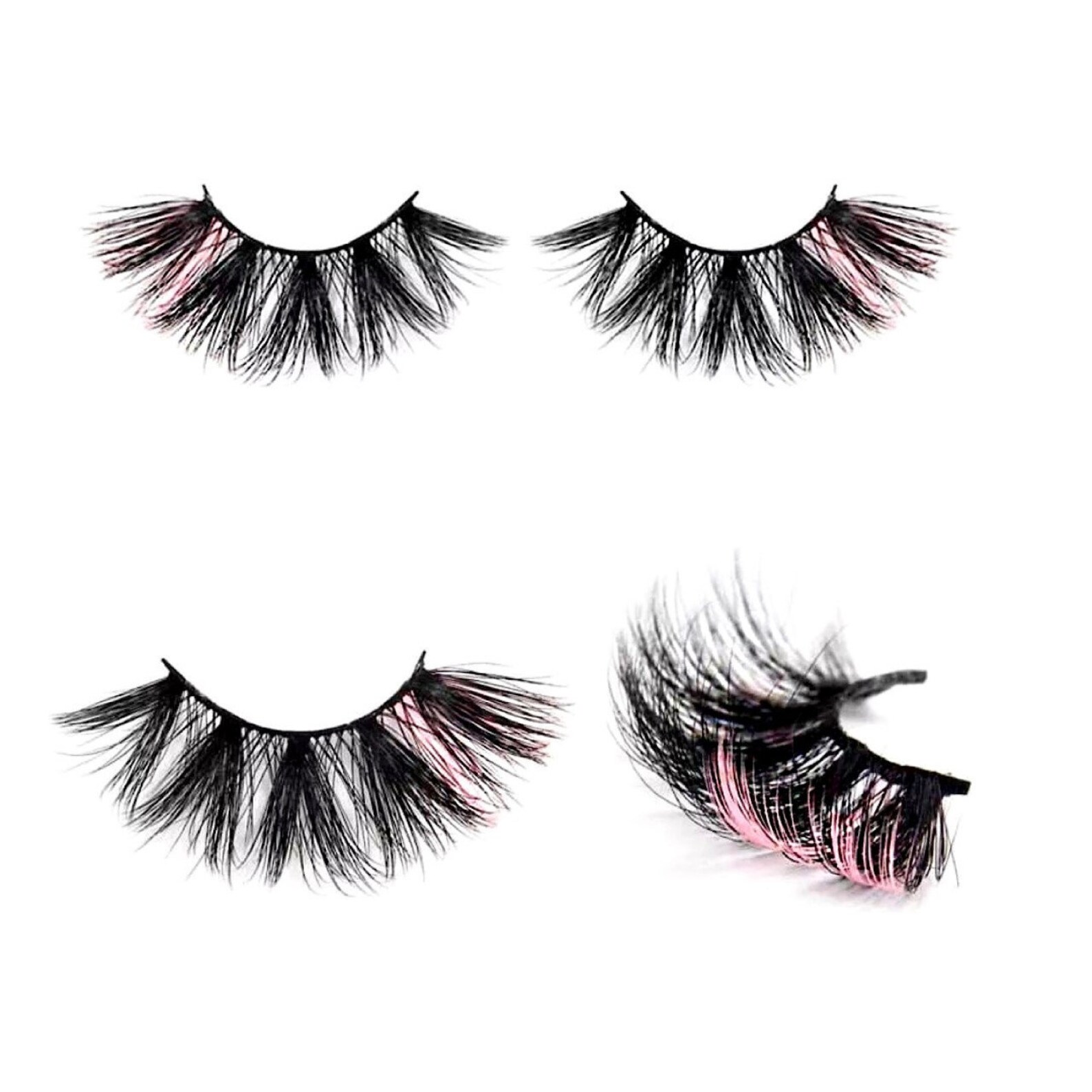 BARBIE | Pink Color Lashes | 1 Tone Pink Lashes | Colored Strip ...