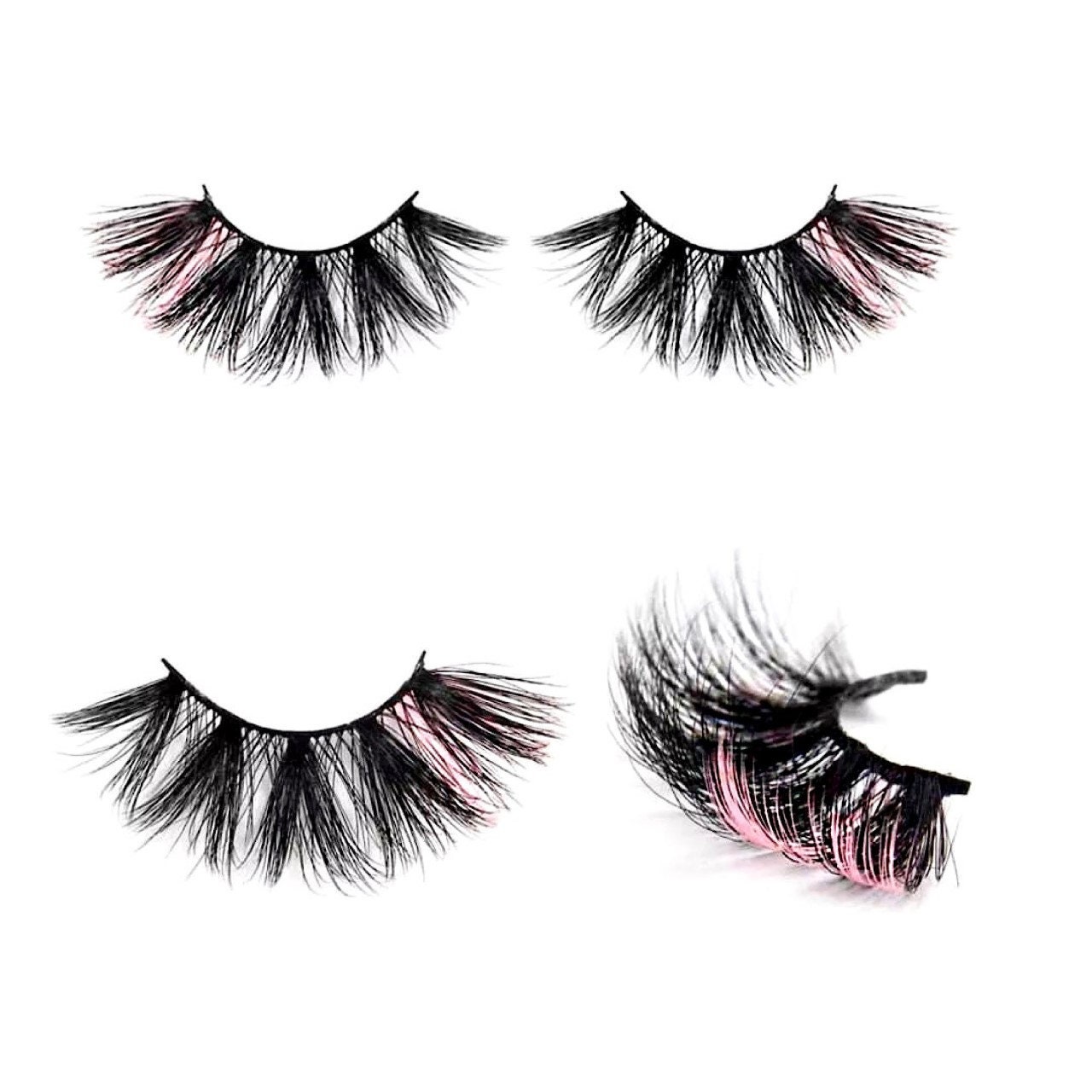 BARBIE | Pink Color Lashes | 1 Tone Pink Lashes | Colored Strip ...