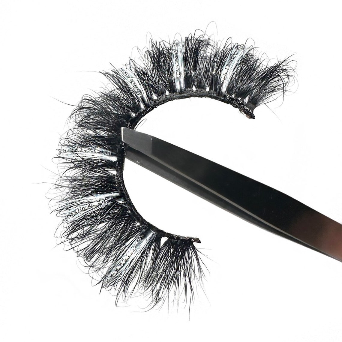 SUGARBABY | Silver Glitter Color Lashes | White Color Lashes | 25mm ...