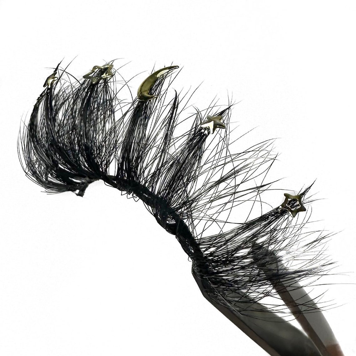 CELESTIAL | Gold Decal Lashes With Stars and Moon | Eyelashes | Strip ...