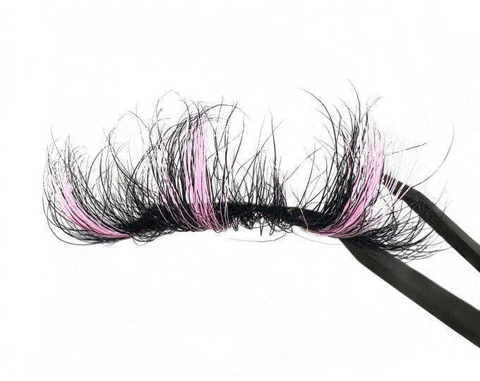 BARBIE | Pink Color Lashes | 1 Tone Pink Lashes | Colored Strip ...