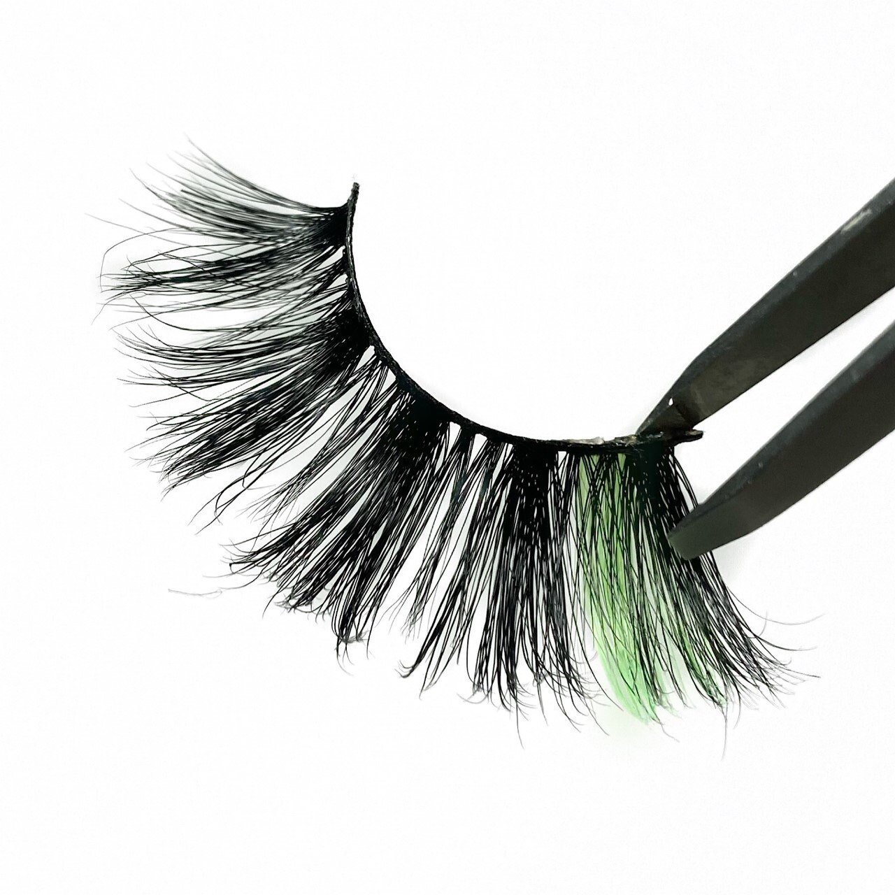 HUSTLER Green Color Lashes 1 Tone Green Lashes Strip - Etsy