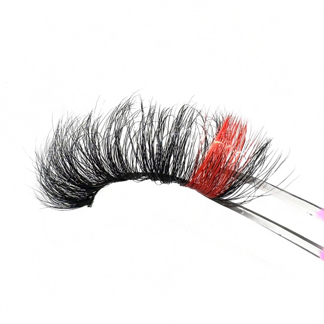 SPICY | Orange Color Strip Lashes | Colored Eyelash Extensions | 3D ...