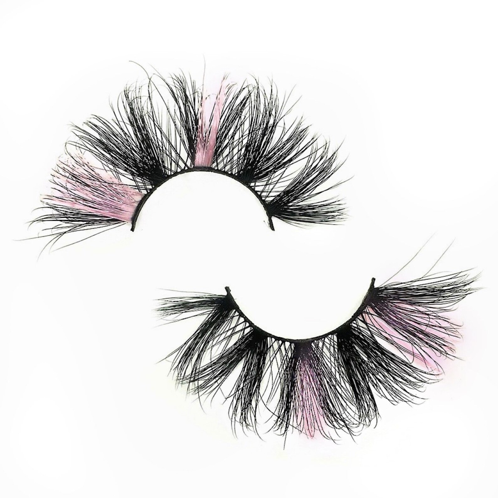 PRINCESS | 2 Tone Pink Color Lashes | Colored Strip Eyelashes | 25mm Lashes | Color Lashes - Etsy