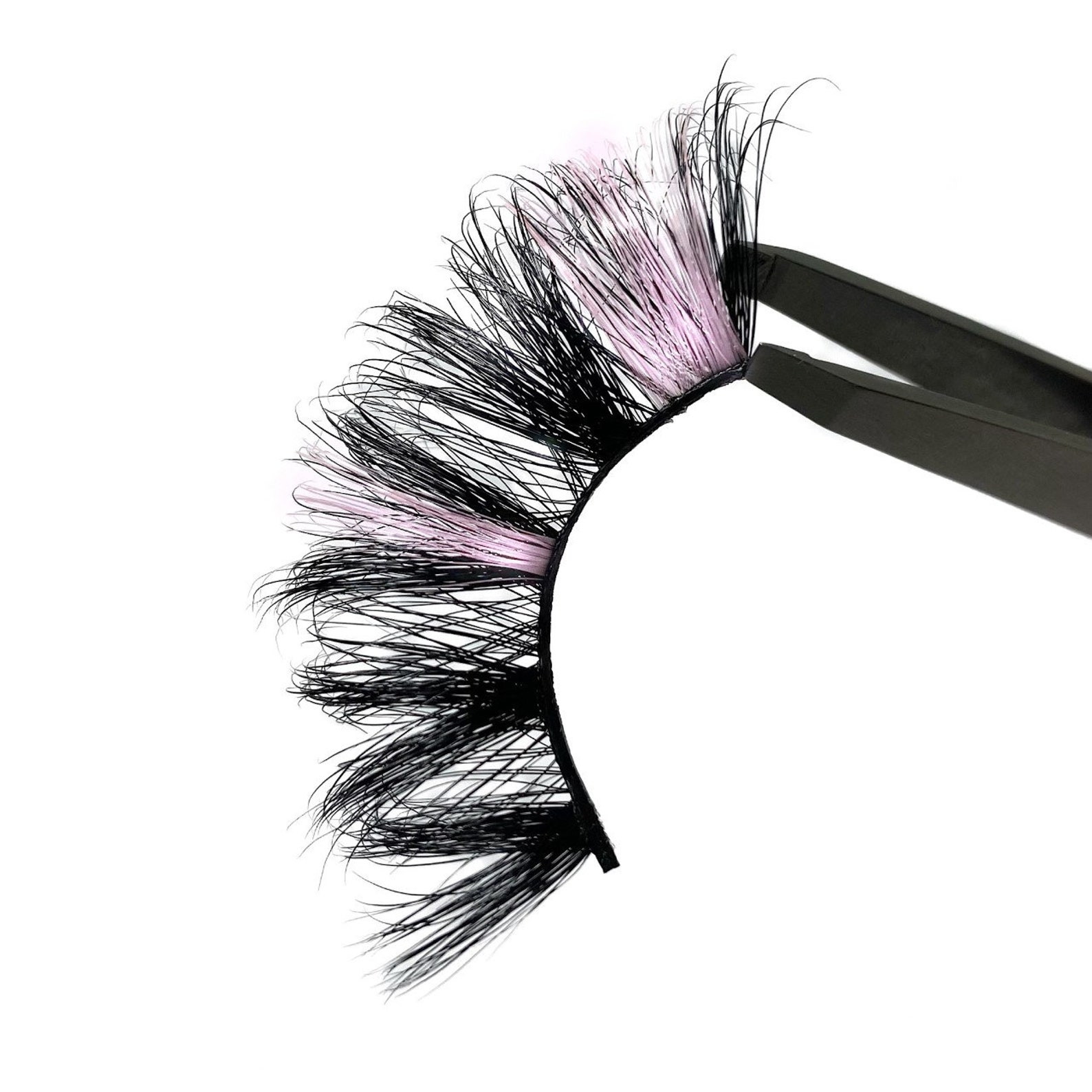 PRINCESS | 2 Tone Pink Color Lashes | Colored Strip Eyelashes | 25mm ...