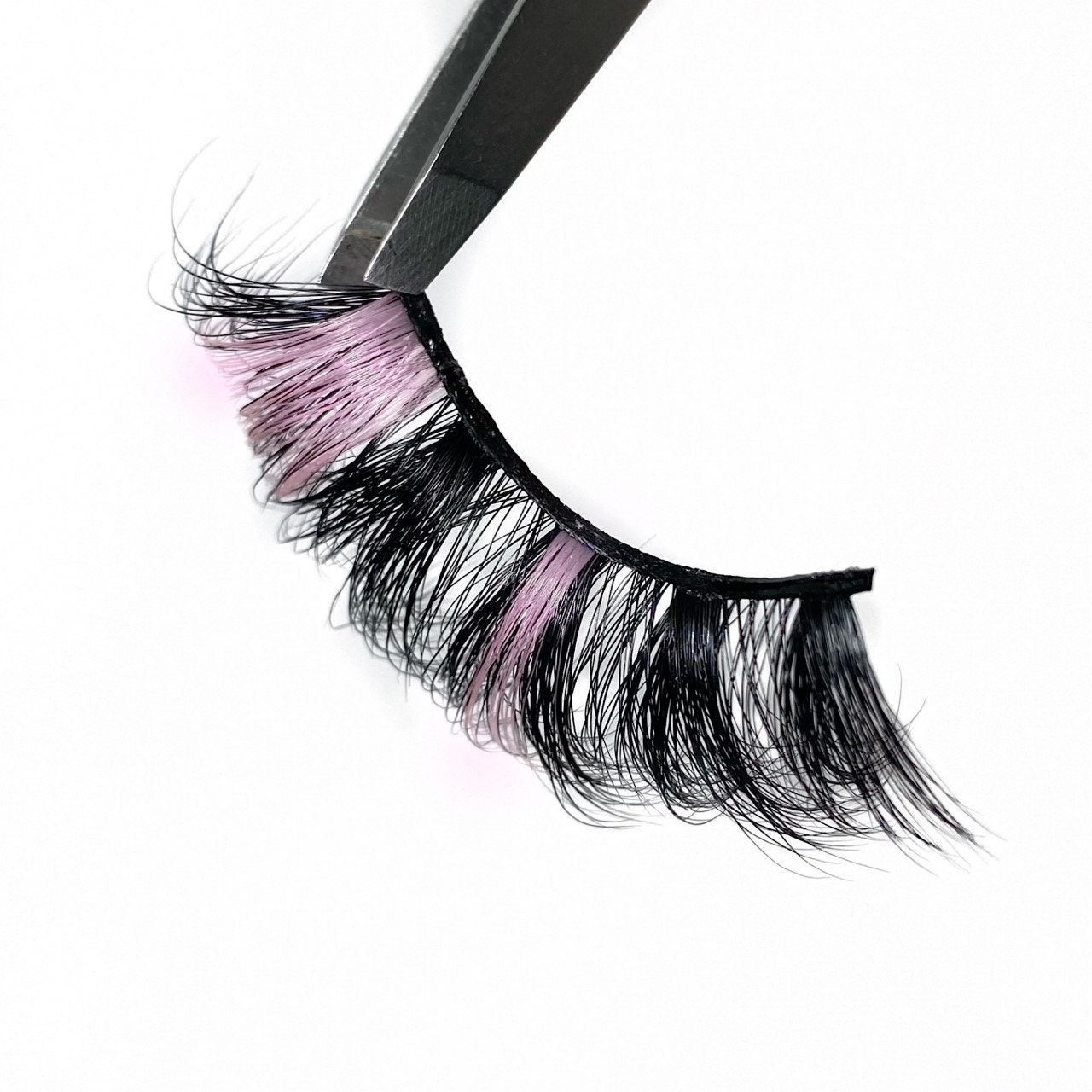 PRINCESS | 2 Tone Pink Color Lashes | Colored Strip Eyelashes | 25mm ...